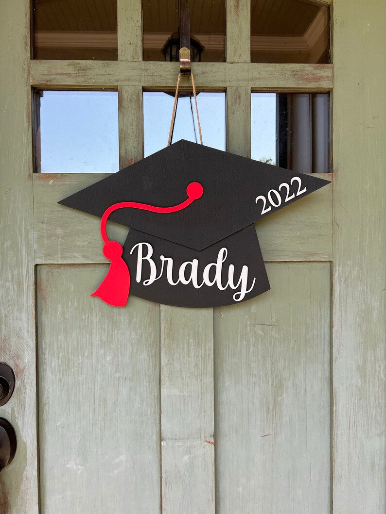 Front Door Decor Personalized Graduation Sign High School | Etsy