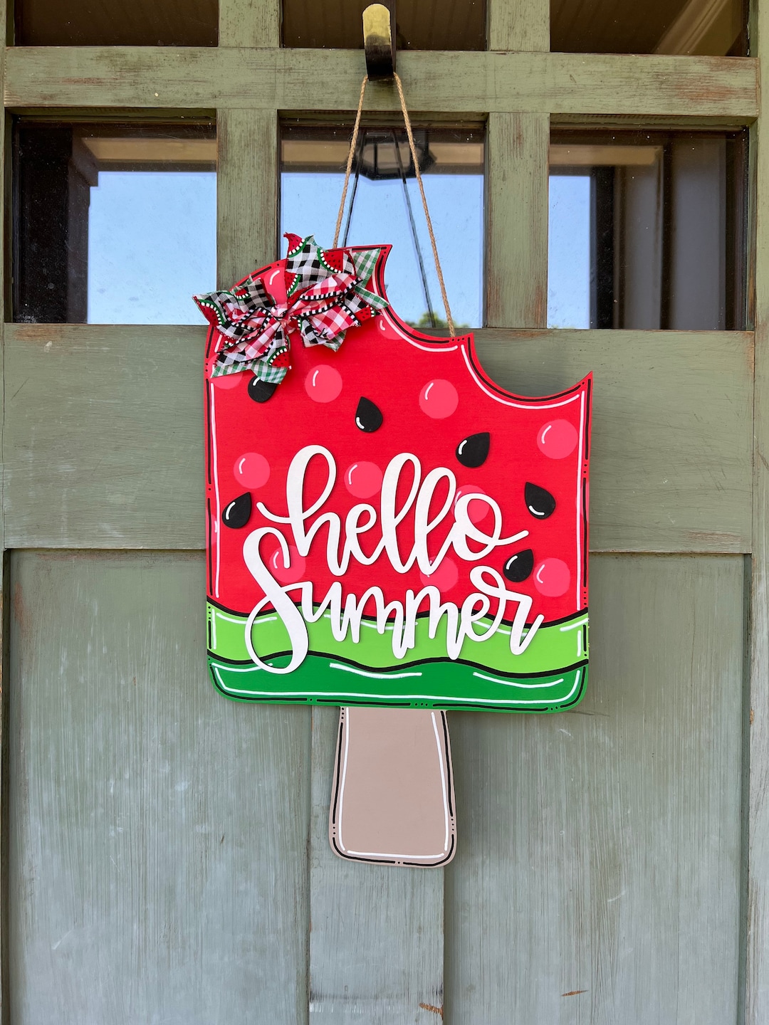 Front Door Decor, Summer Wreath for Front Door, Popsicle Door Hanger ...