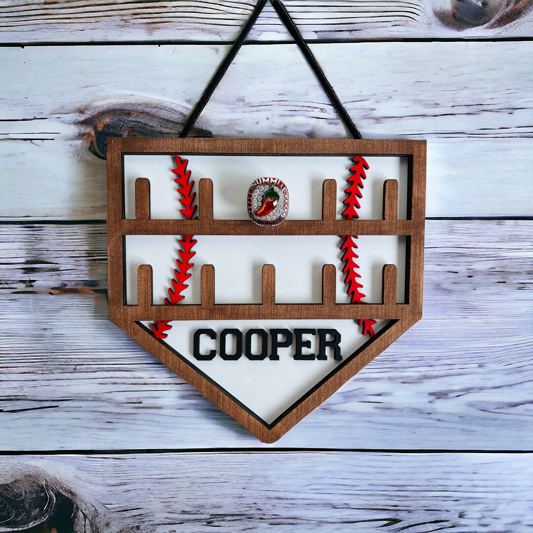 Baseball Ring Display, Softball Championship Ring Holder, Personalized ...