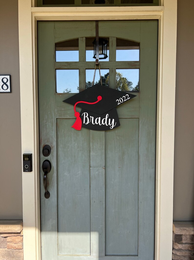 Front Door Decor Personalized Graduation Sign High School | Etsy