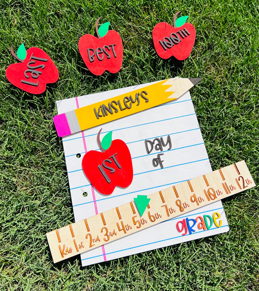 First Day of School Photo Prop, Back to School Reusable Sign, First Day ...