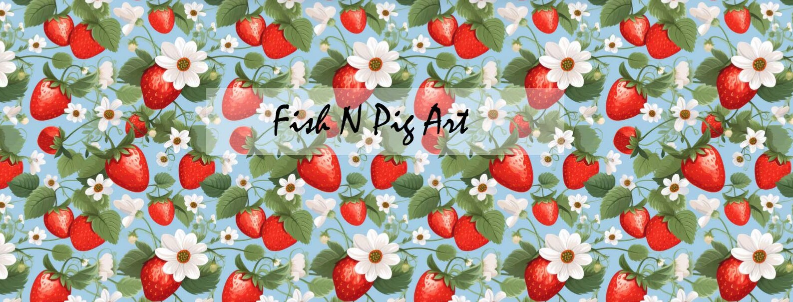 Strawberry Flower Seamless Pattern Strawberries Print Repeating File ...