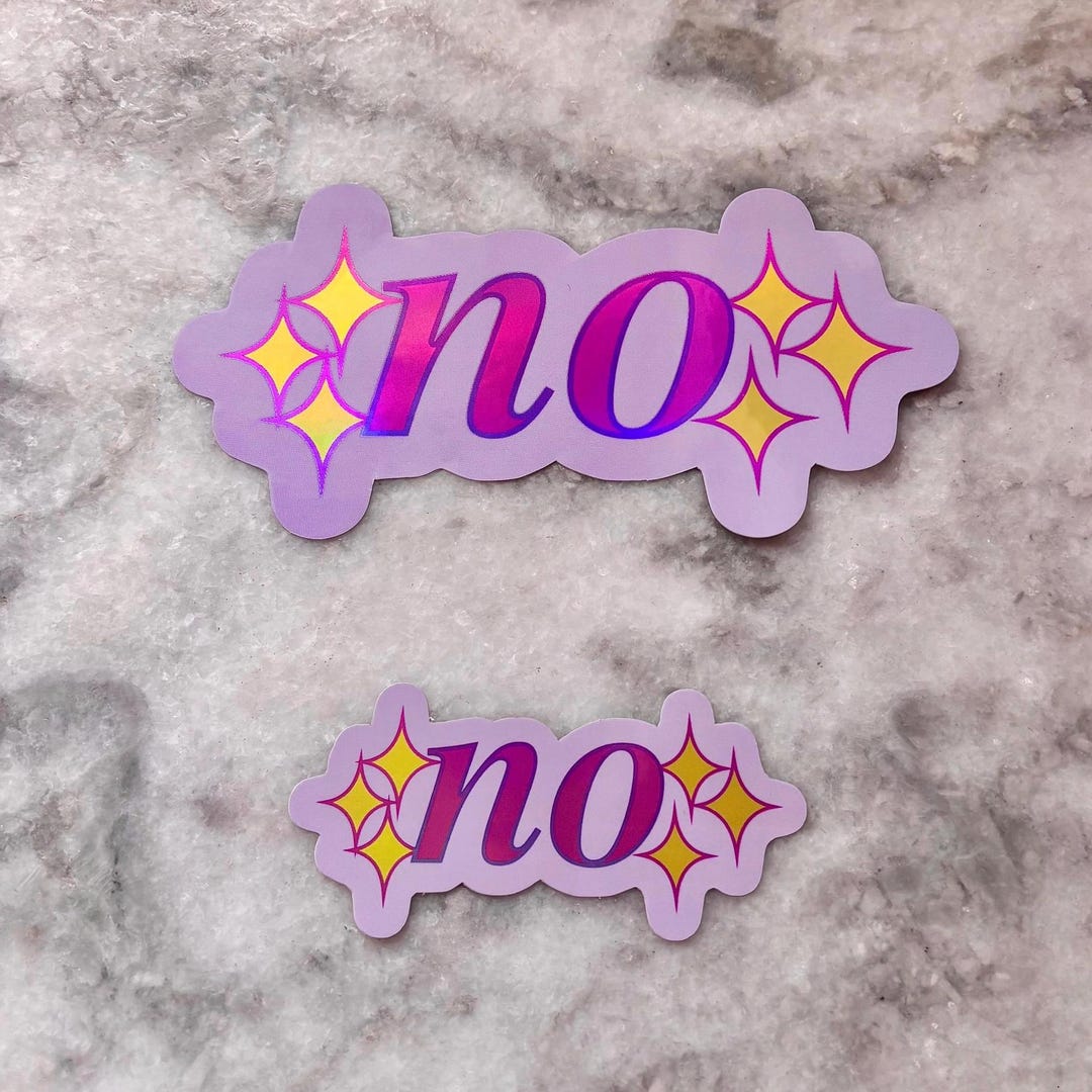 Bratty Holographic Sparkly No Sticker | Two Sizes for Waterbottles ...