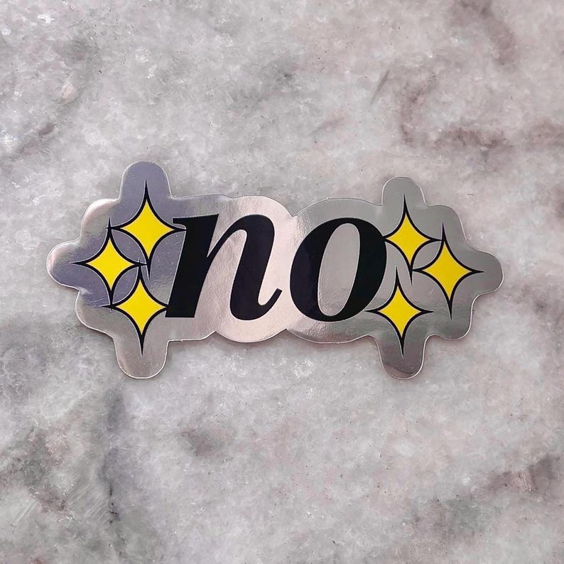 Bratty Holographic Sparkly No Sticker for Waterbottles Laptops Extra ...