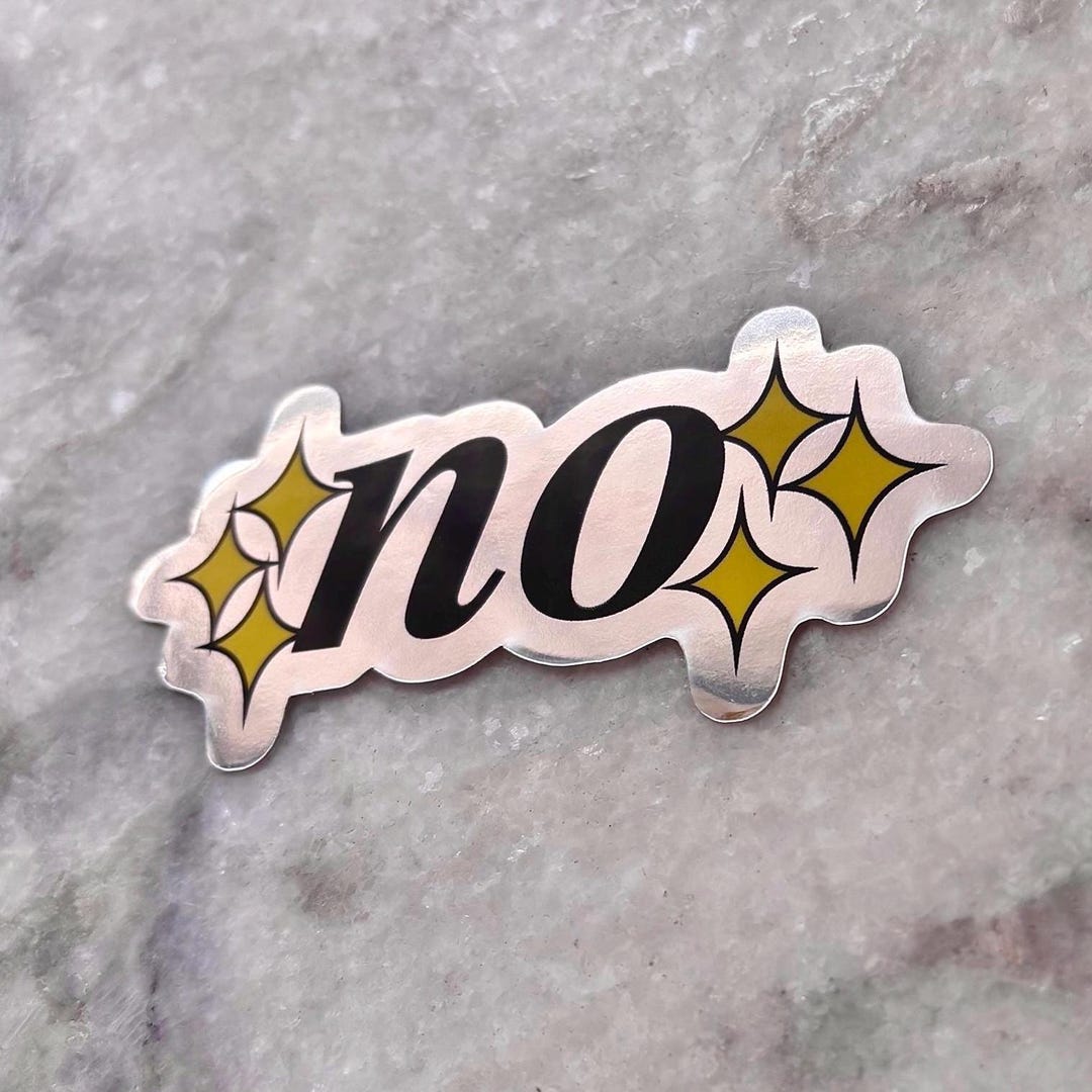 Bratty Holographic Sparkly No Sticker for Waterbottles Laptops Extra ...