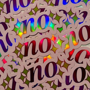 Bratty Holographic Sparkly No Sticker | Smol Size for Waterbottles ...