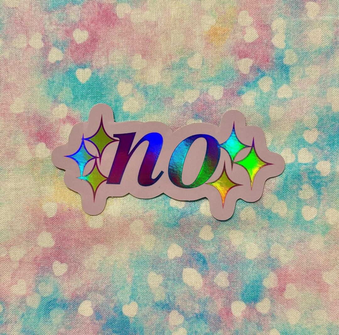 Bratty Holographic Sparkly No Sticker | Smol Size for Waterbottles ...