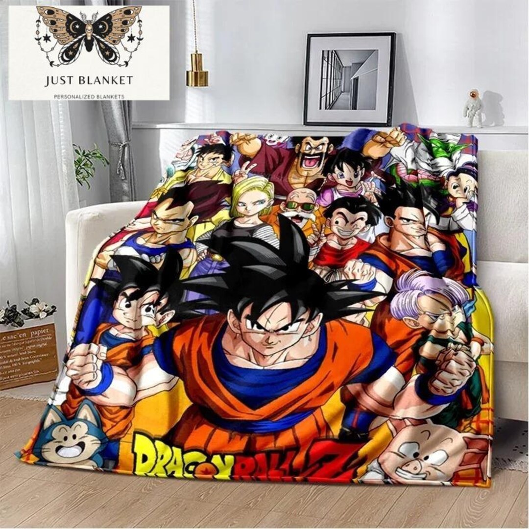 Dragon Ball Z Blanket,goku, Gohan, Vegeta Throw,dragon Ball Z Blankets ...