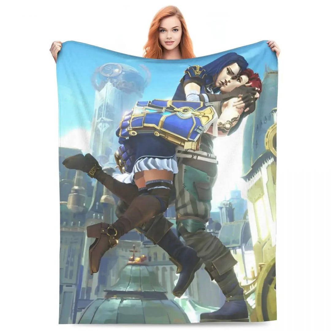 Arcane Vi and Caitlyn Blanket,arcane Throw, League of Legends,arcane ...