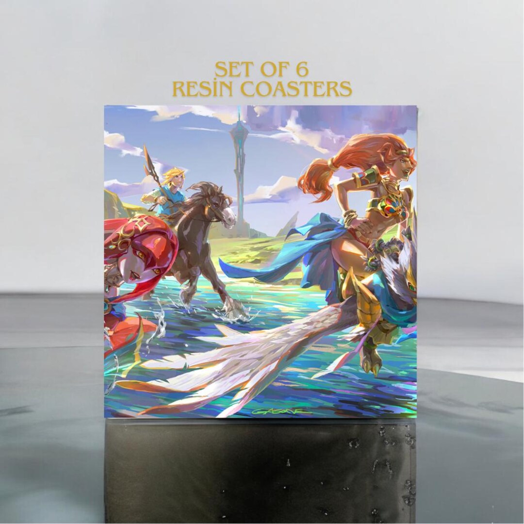 The Legend of Zelda Coasters Set of 6, the Legend of Zelda Resin ...