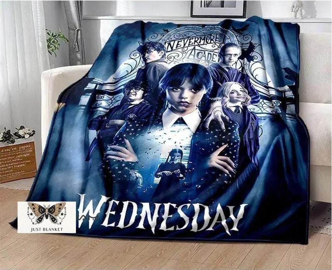 Wednesday Addams Blanket,wednesday Addams Throw, Wednesday Addams Tv ...