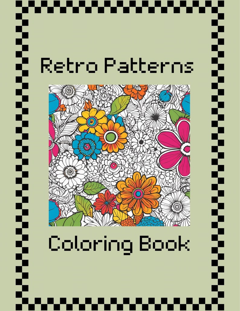 Retro Patterns Printable Coloring Book Vintage Designs Adult Coloring ...