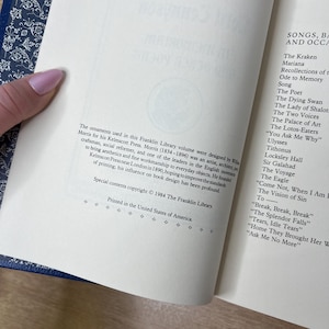 Alfred Lord Tennyson in Memoriam and Other Poems Blue Leather Bound ...