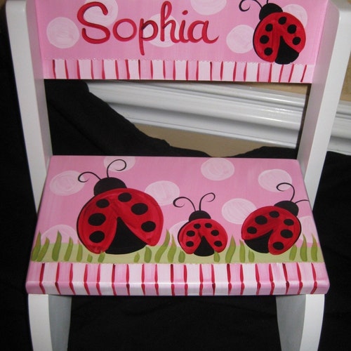 Personalized Chair Step Flip Stool Lavendar Mermaid - Etsy