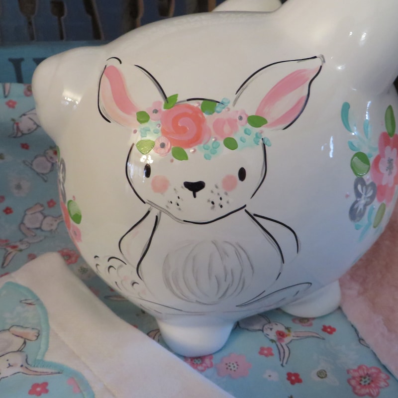 Bunny Piggy Bank - Etsy