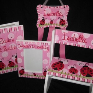 Personalized Chair Step Flip Stool Little Miss Red Ladybug - Etsy