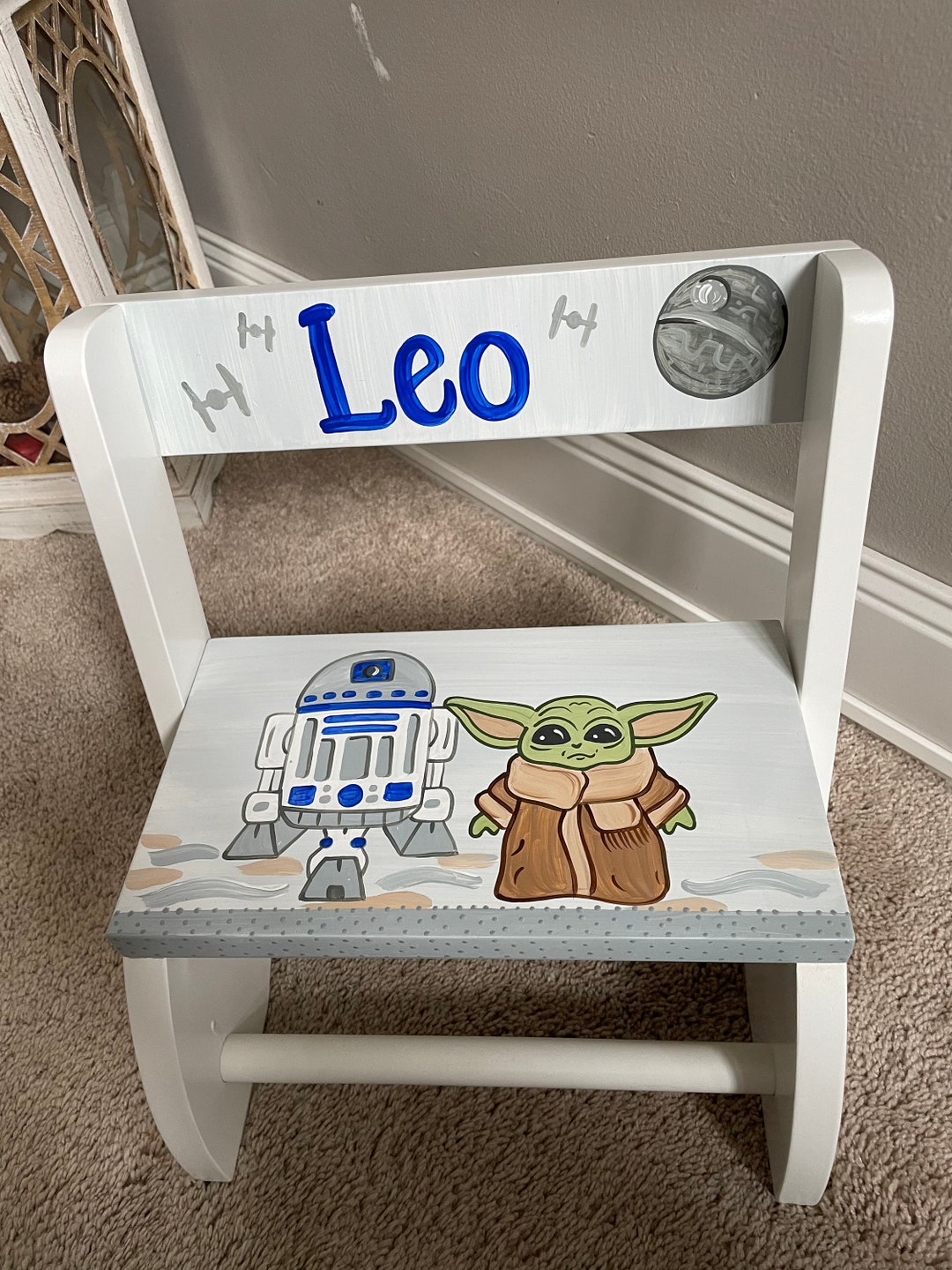 Personalized Chair Step Flip Stool Space Star Wars Inspires - Etsy