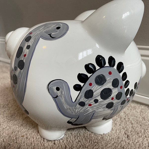 Dinosaur Piggy Bank - Etsy