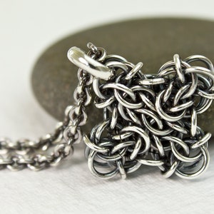 Silver Crosslet Necklace, Medium Celtic Cross Pendant, Oxidized ...