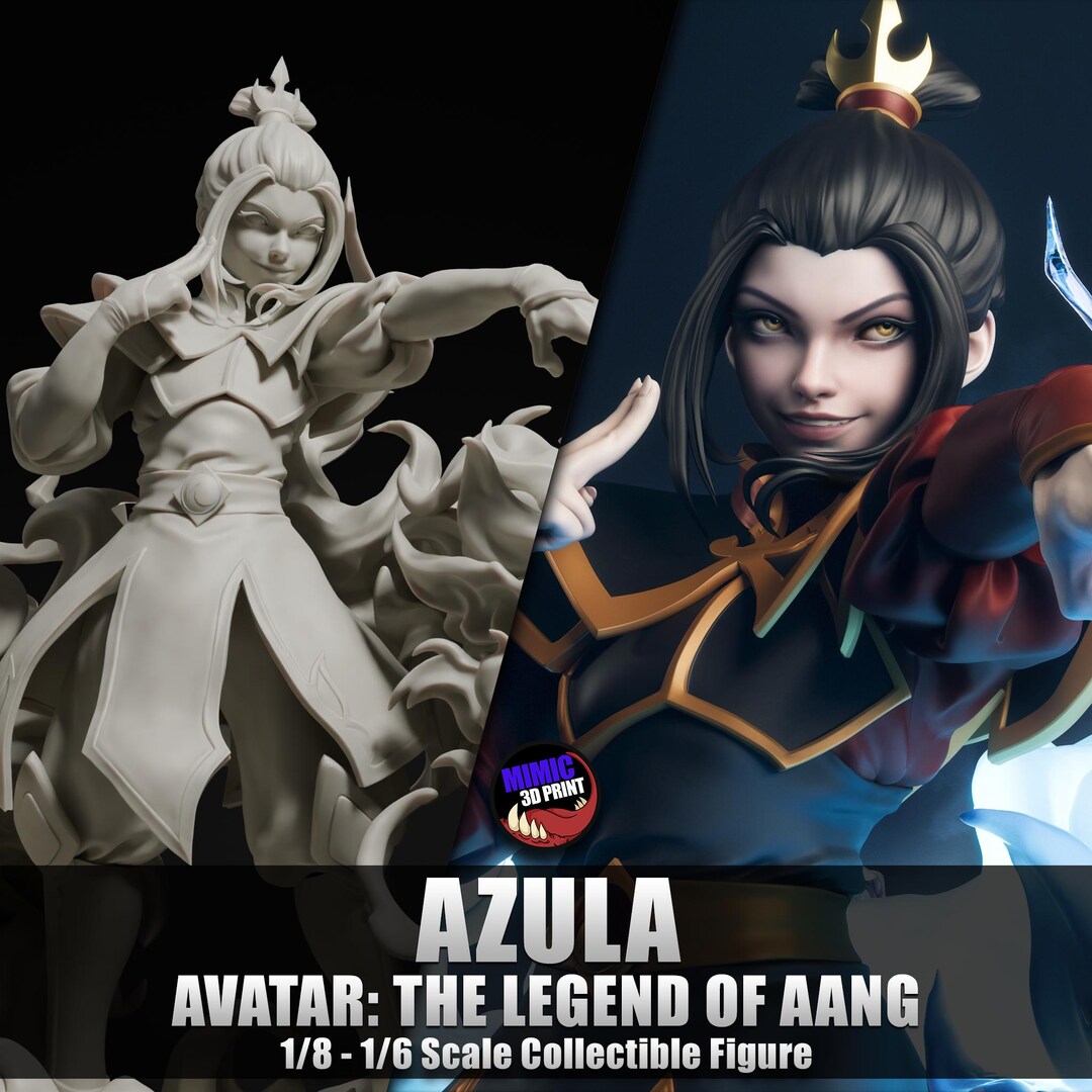 Fire Nation Princess | Hand-painted 14K 3D Resin Figure | Garage Kit - Etsy