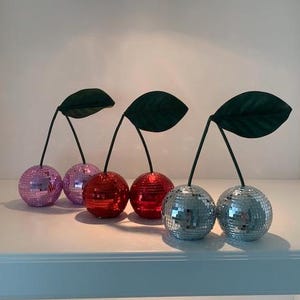 Handmade Small Red Disco Cherries for Apartment and Home Decor - Etsy