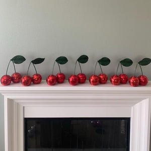 Handmade Small Red Disco Cherries for Apartment and Home Decor - Etsy
