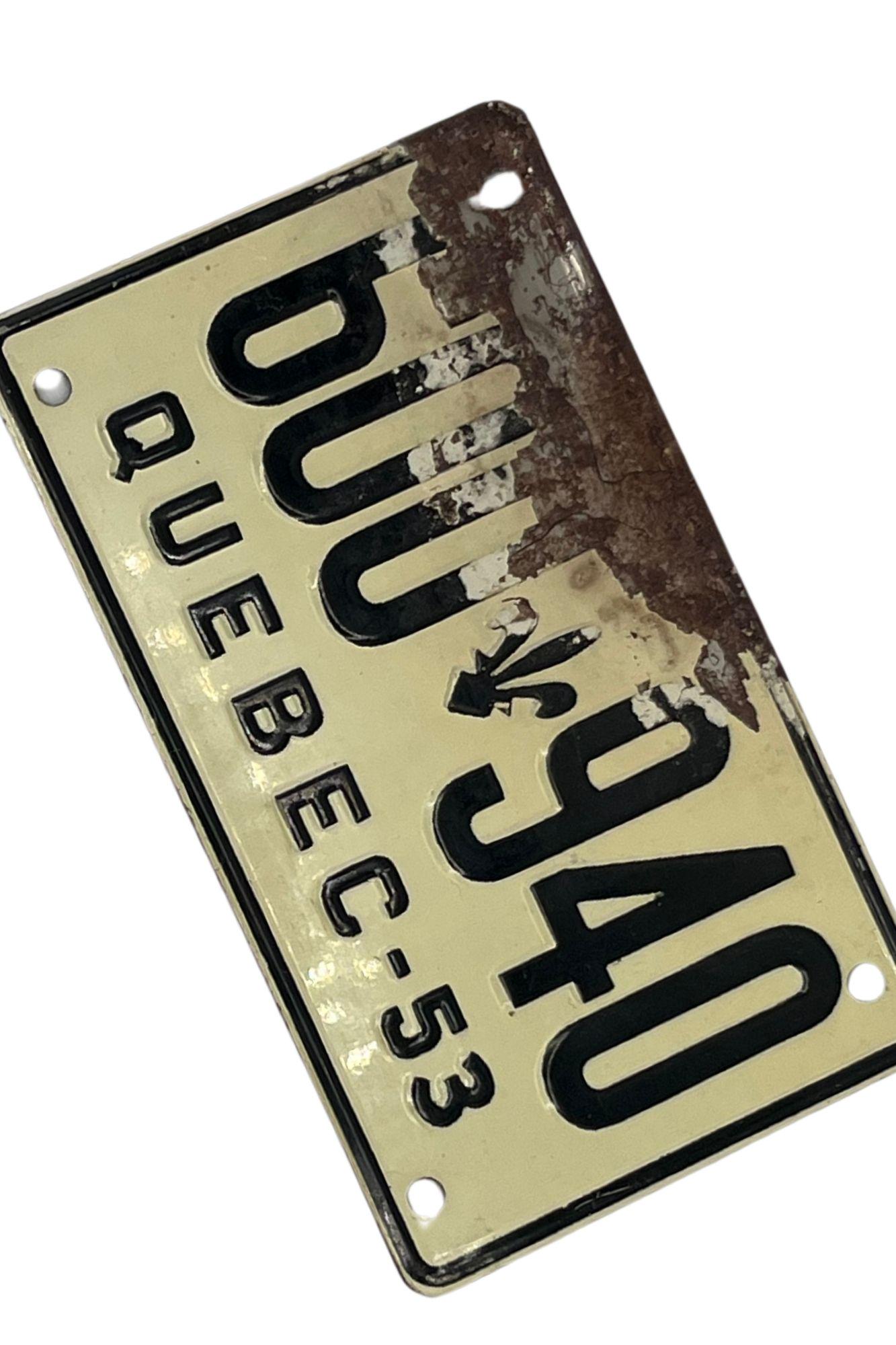 Vintage 1953 Wheaties Cereal Box Kids Metal Quebec License Plate Toy ...
