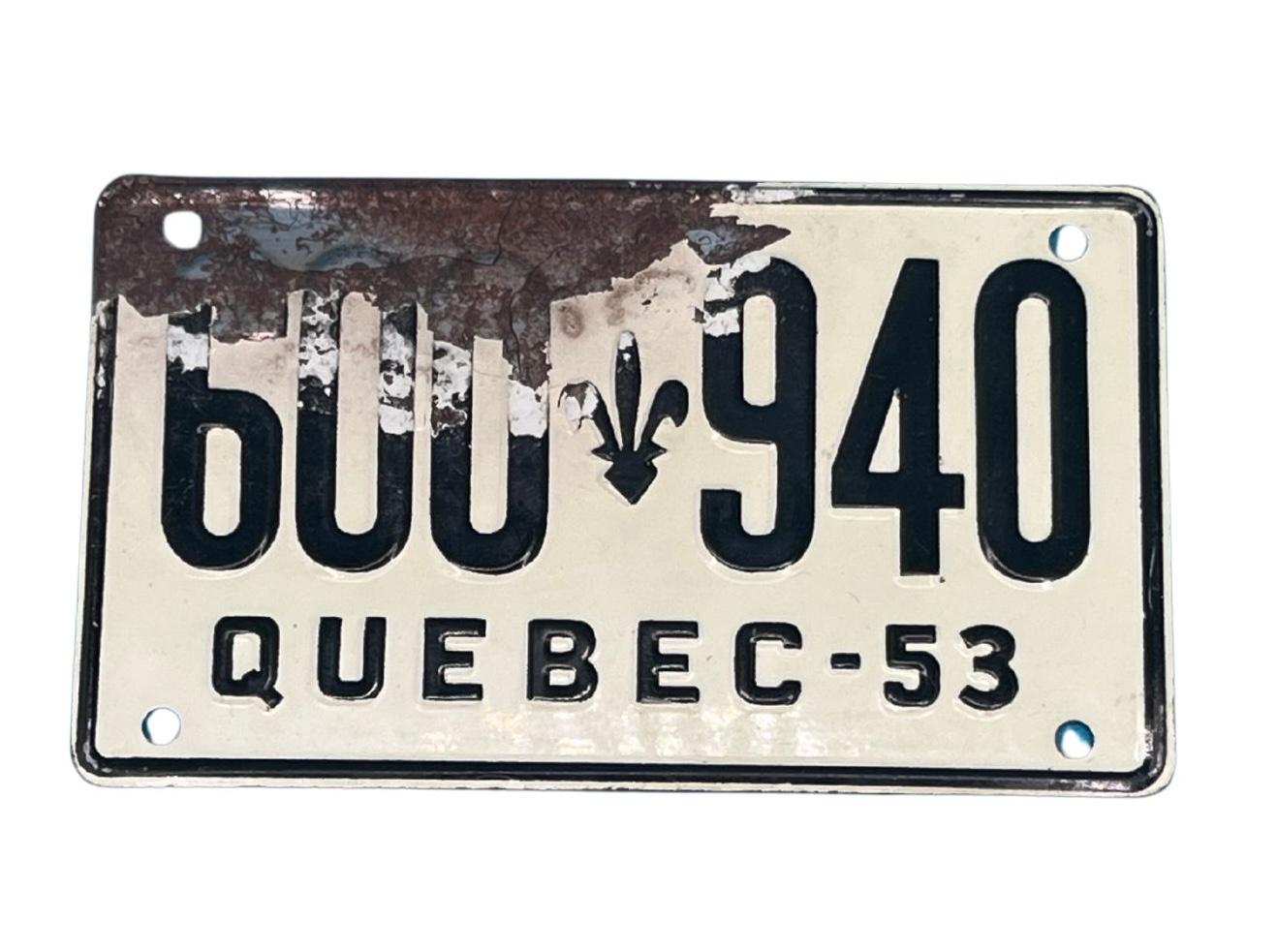Vintage 1953 Wheaties Cereal Box Kids Metal Quebec License Plate Toy ...