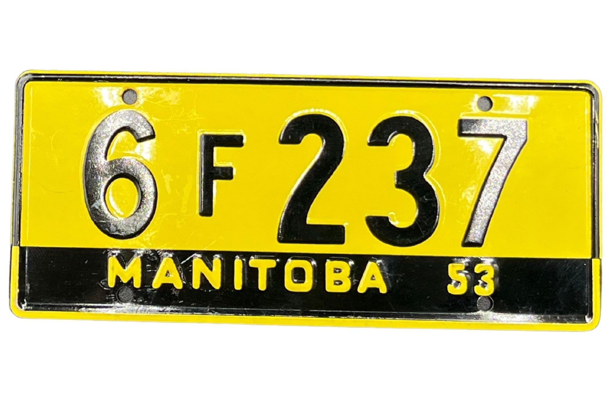 Vintage 1954 Wheaties Cereal Box Metal Kids Prize Manitoba License ...