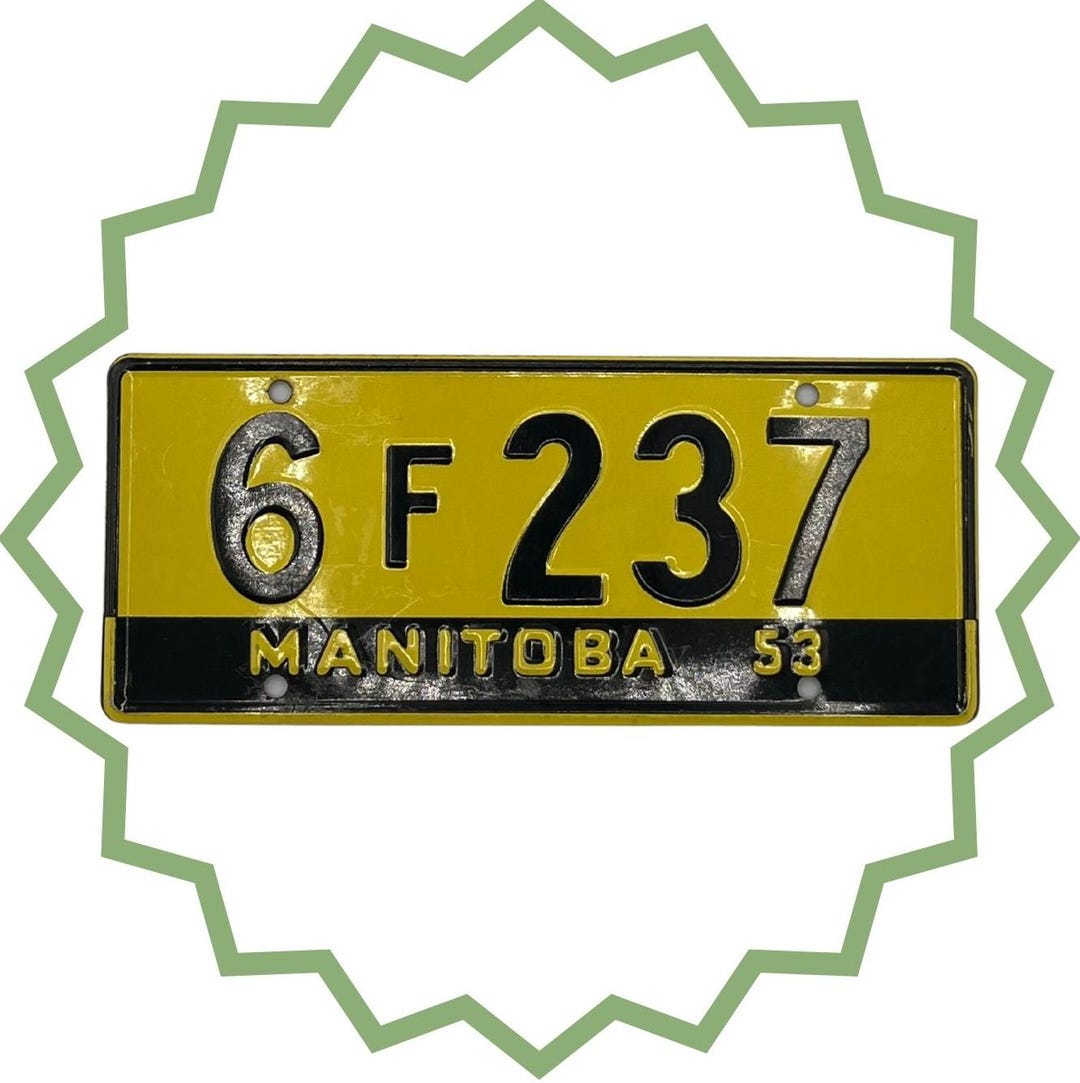 Vintage 1954 Wheaties Cereal Box Metal Kids Prize Manitoba License ...