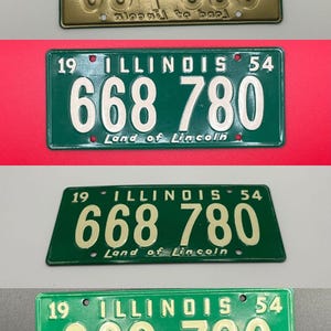 Vintage 1954 Wheaties Cereal Box Metal Kids Prize Illinois License ...