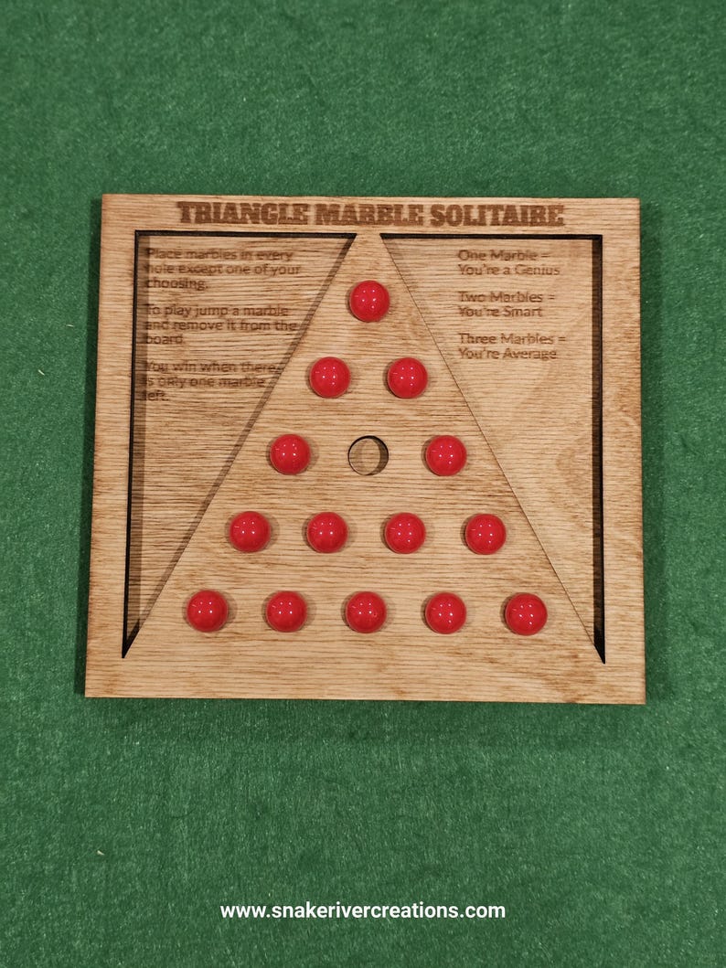 Triangle Marble Solitaire SVG, DXF, PDF, Png Download - Digital Laser File - Etsy