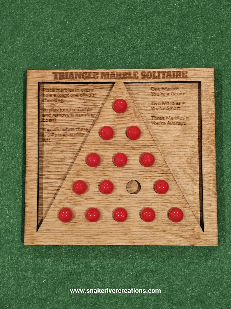 Triangle Marble Solitaire SVG, DXF, PDF, Png Download - Digital Laser ...