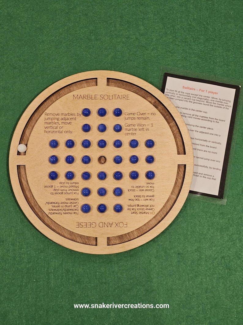 Marble Solitaire and Fox & Geese SVG Download - Digital Laser File ...