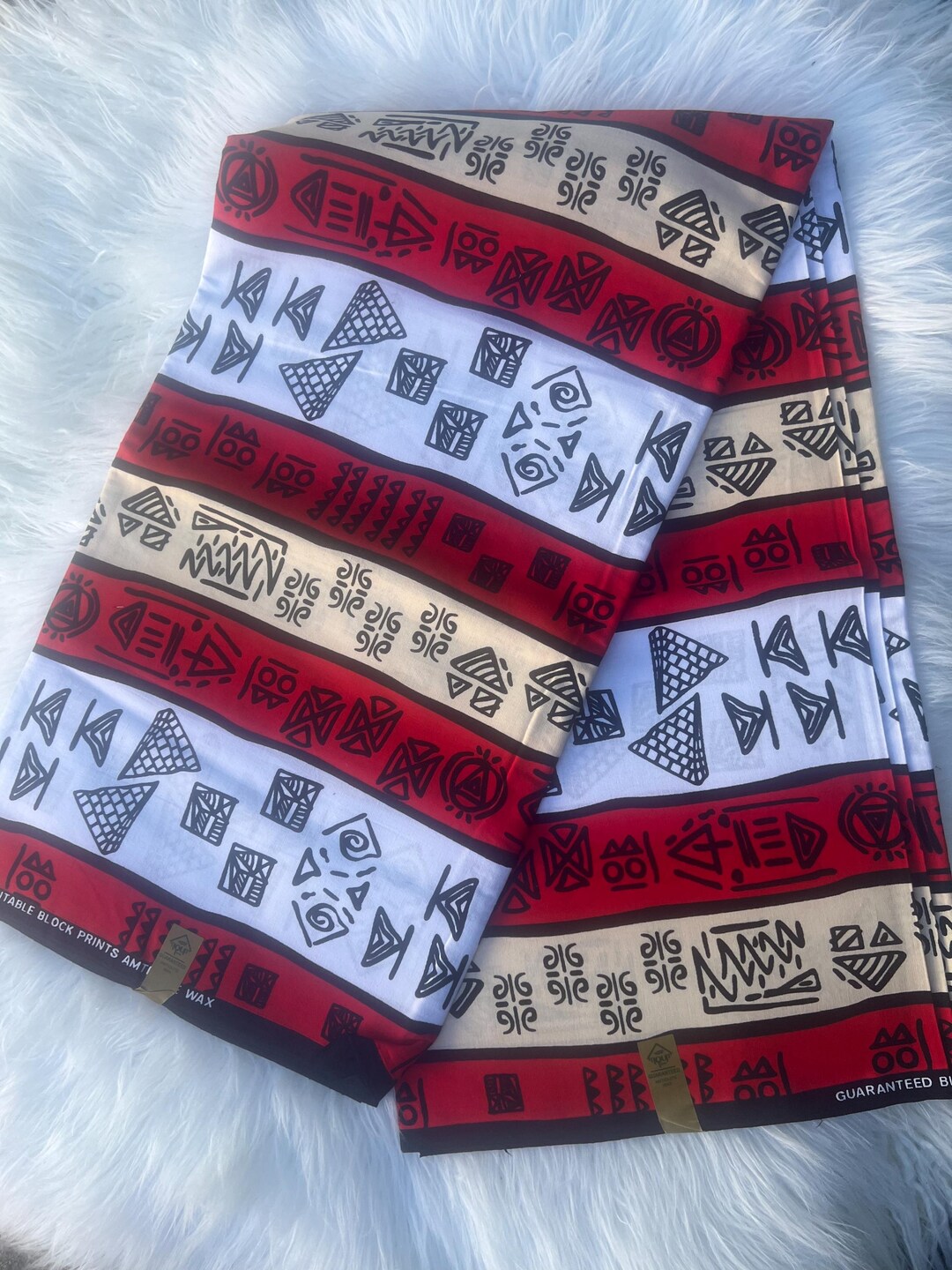 African Print Fabric, Bogolan Tribal Mudcloth Design, Multi-pattern ...