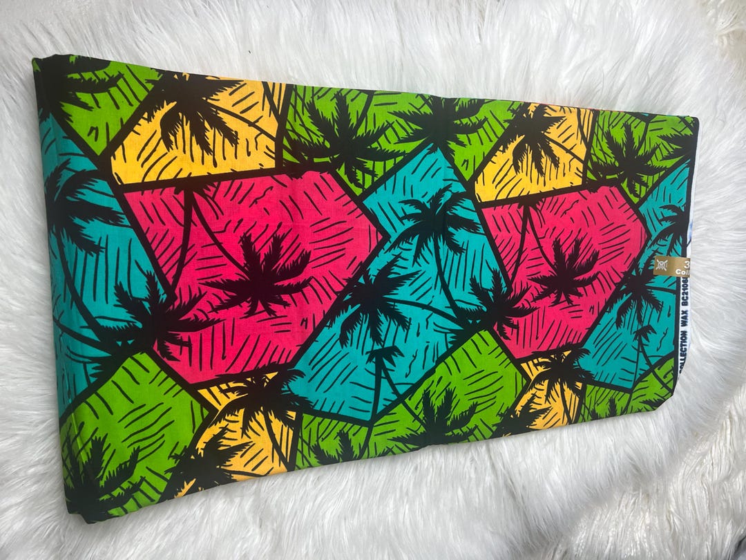 African Floral Print Cotton Fabric Sold by the Yard Multicolor Vibrant ...