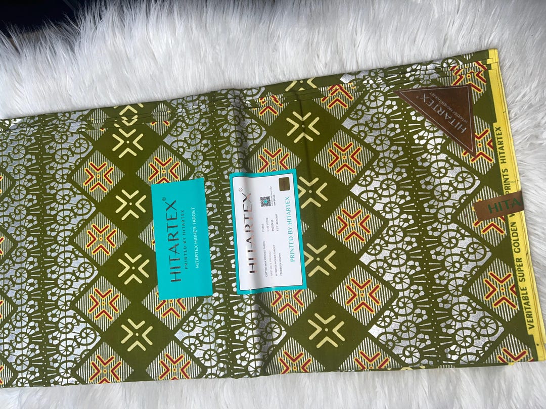 100% Cotton African Ankara Print Fabric Sell by the Yard Dutch Wax ...