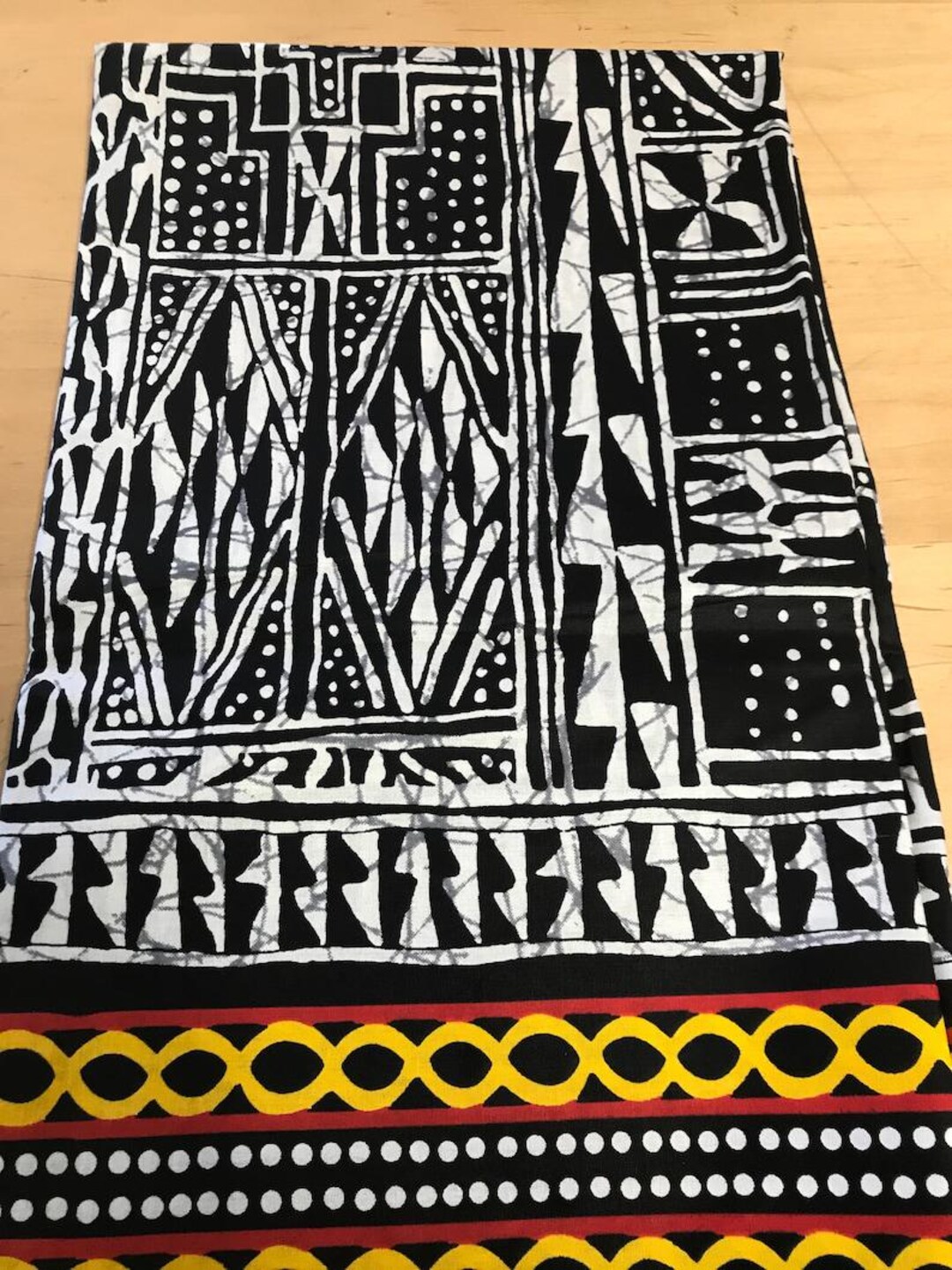 Black and Grey Cameroon Ankara Fabric per Yard | Tribal African Print ...