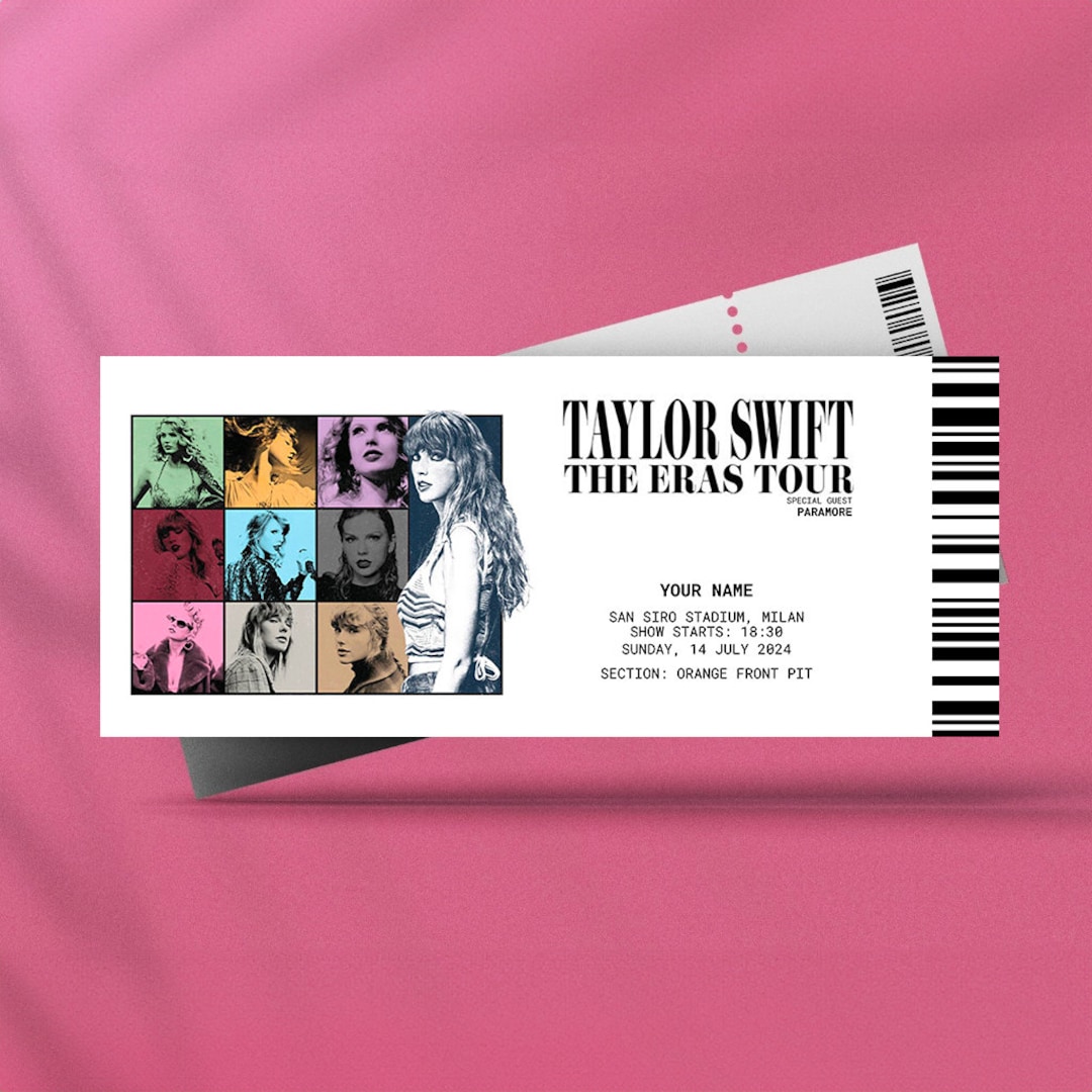 The Eras Tour Collectible Ticket printable - Etsy