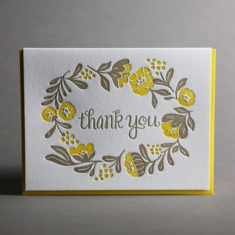 Fancy Thank You Card - Etsy