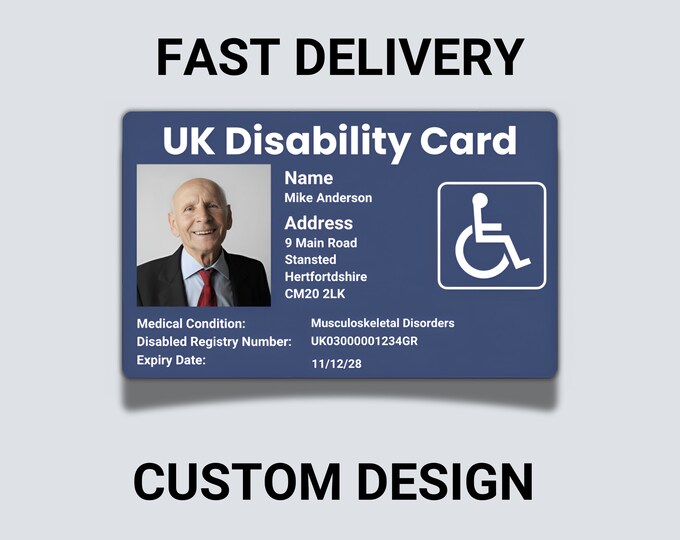 Disabled Card, Disability Identification, Special Needs Card, Handicap ...