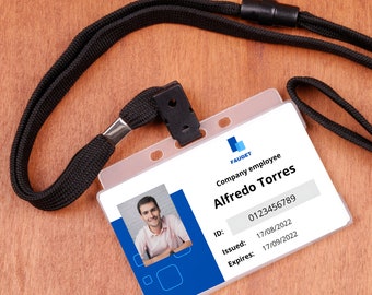Personalised Staff ID Card | Employee Photo ID Identification Badge ...