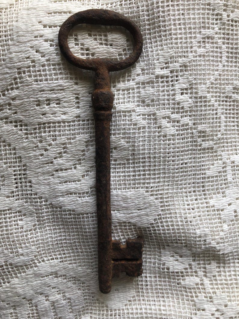 Large Antique 1800s French Iron Door Key a Timeless Relic 6.3/4" - Etsy