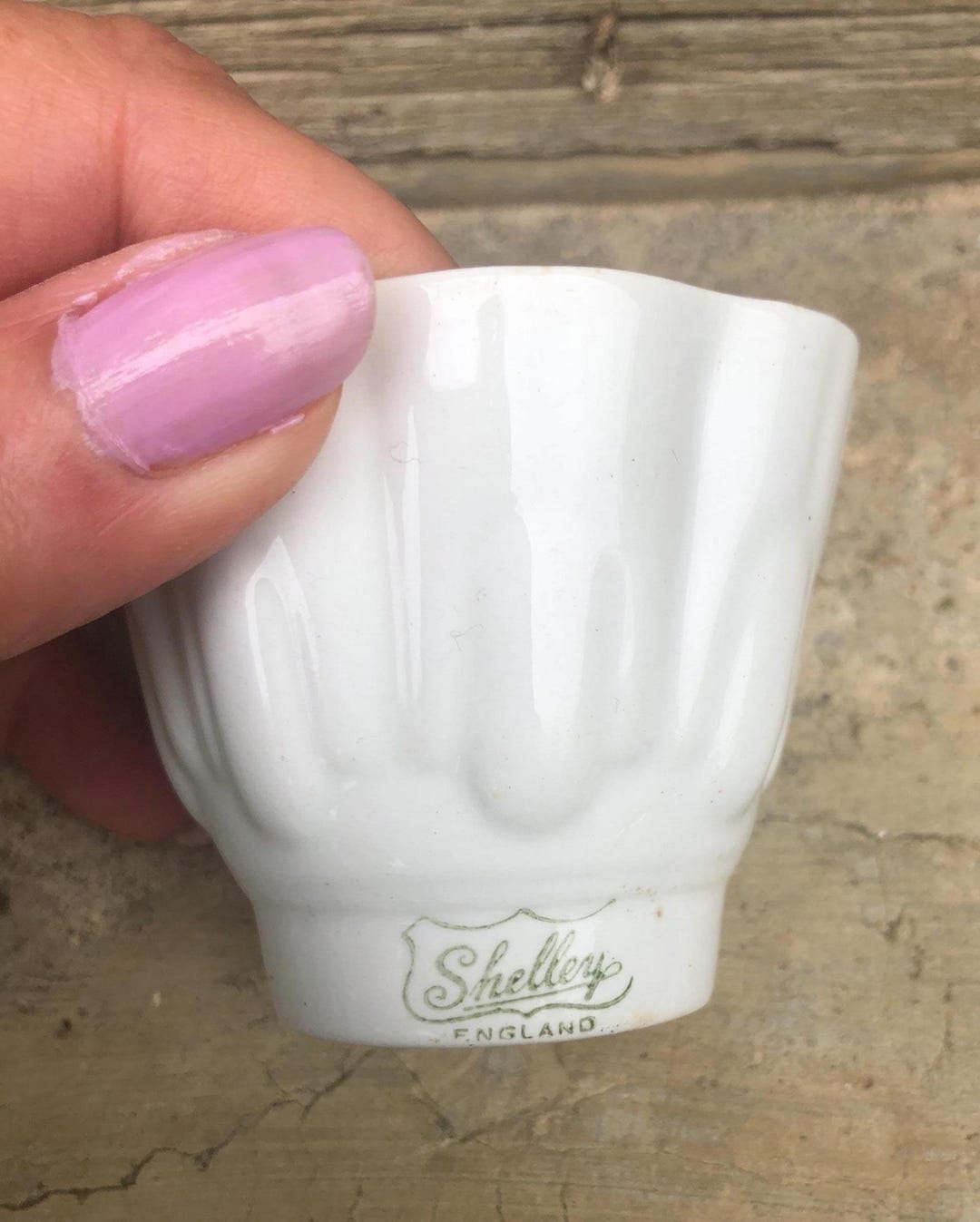 Charming Petite Antique SHELLEY England White Porcelain Jelly Jello ...