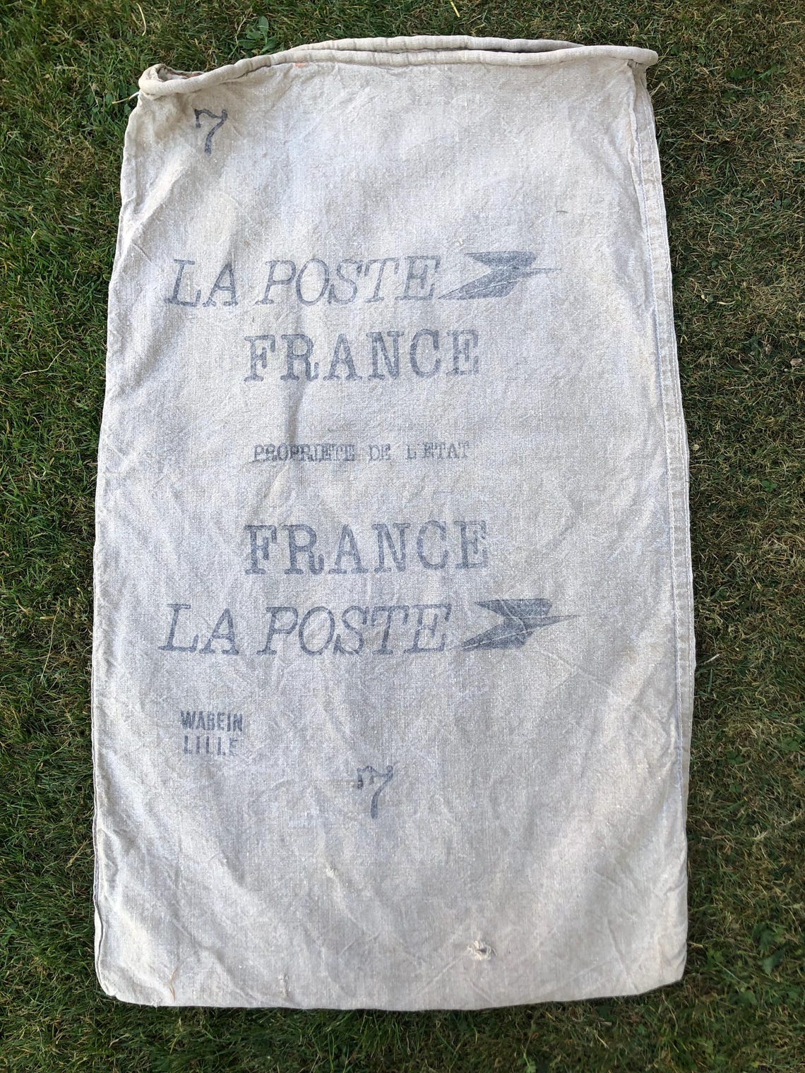 HUGE Vintage French LA POSTE Postal Sack Double Sided Cushion ...