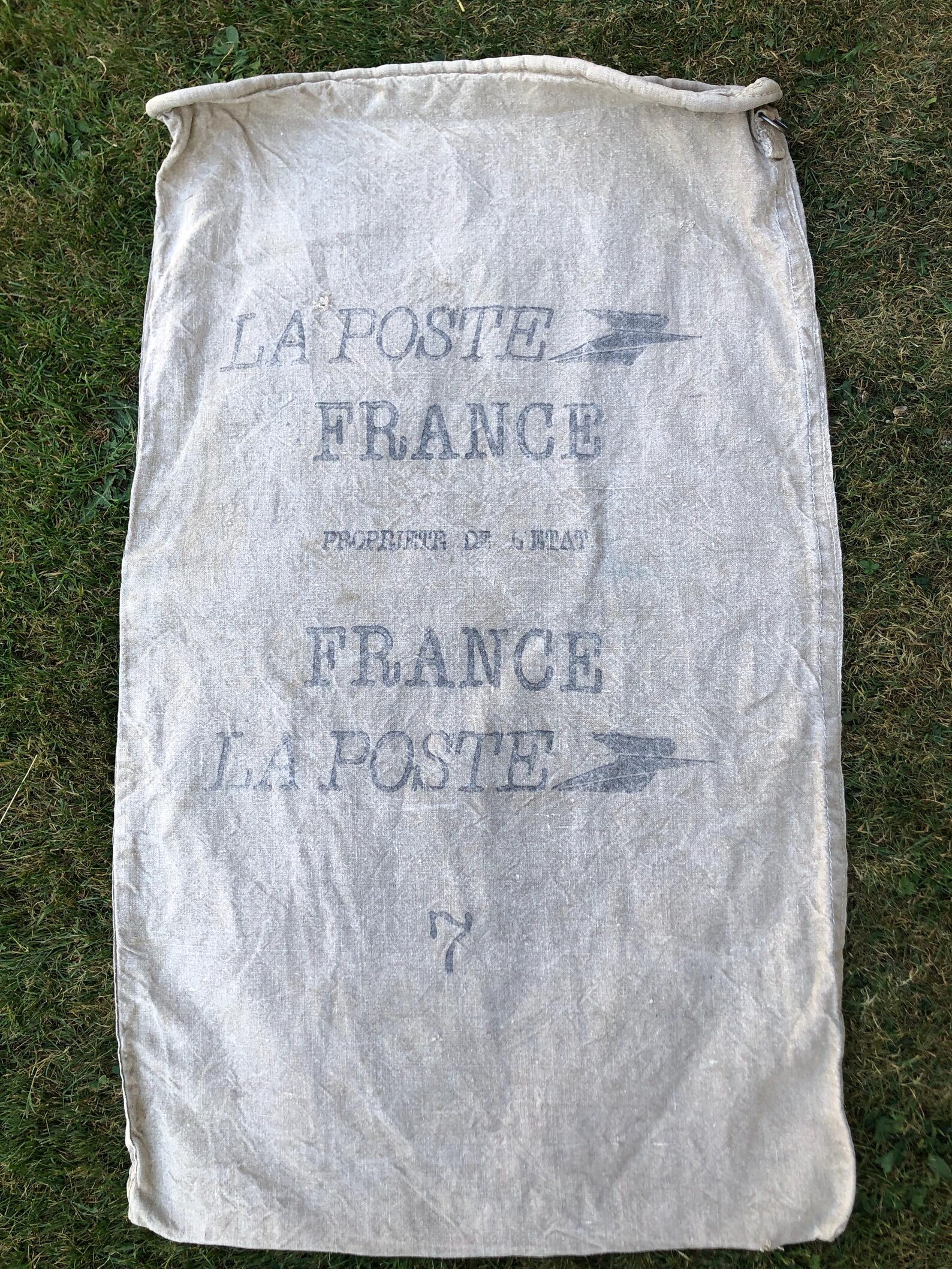 HUGE Vintage French LA POSTE Postal Sack Double Sided Cushion ...