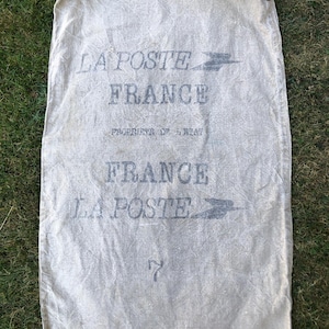 HUGE Vintage French LA POSTE Postal Sack Double Sided Cushion ...