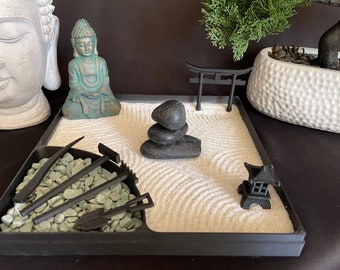 Desktop Zen Garden Kit-diy for Desk and Office Accessories Includes Zen ...