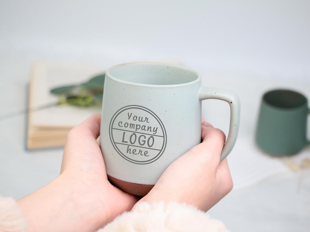 Personalized Logo Coffee Mug: Custom Engraved Ceramic Mug - Etsy