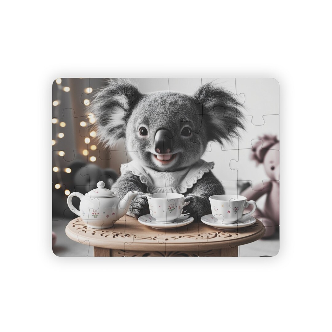 Koala Having a Tea Party Puzzle for Kids 30 Piece Jigsaw Educational ...